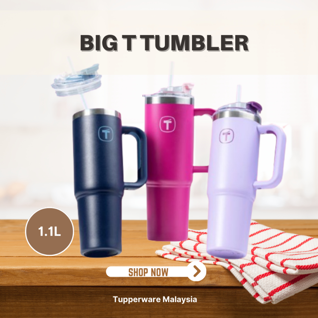 Tupperware® big T Tumbler | 37oz / 1100mL | Shopee Malaysia