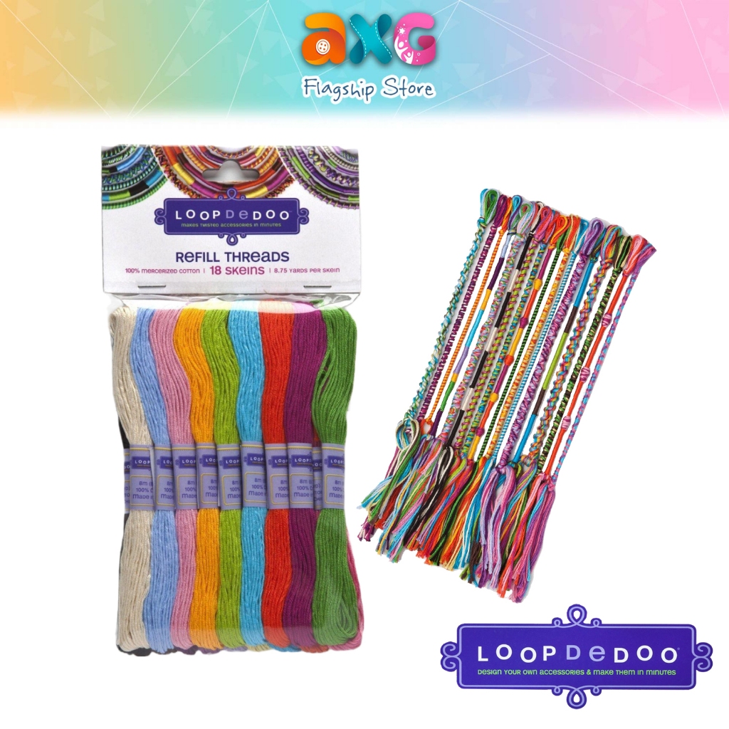 CNY Sales | Loopdedoo DIY 18 Colours Embroidery Thread RUEE25 DIY Craft ...