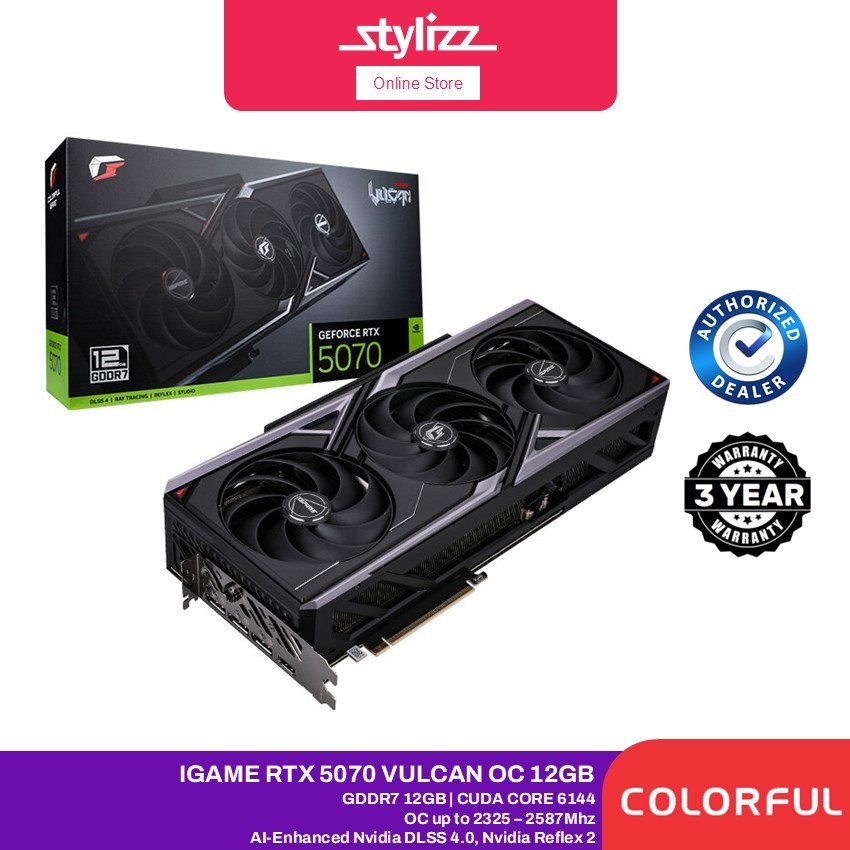 COLORFUL IGAME GEFORCE RTX 5070 | 5070TI VULCAN OC 12GB-V GDDR7 GPU ...