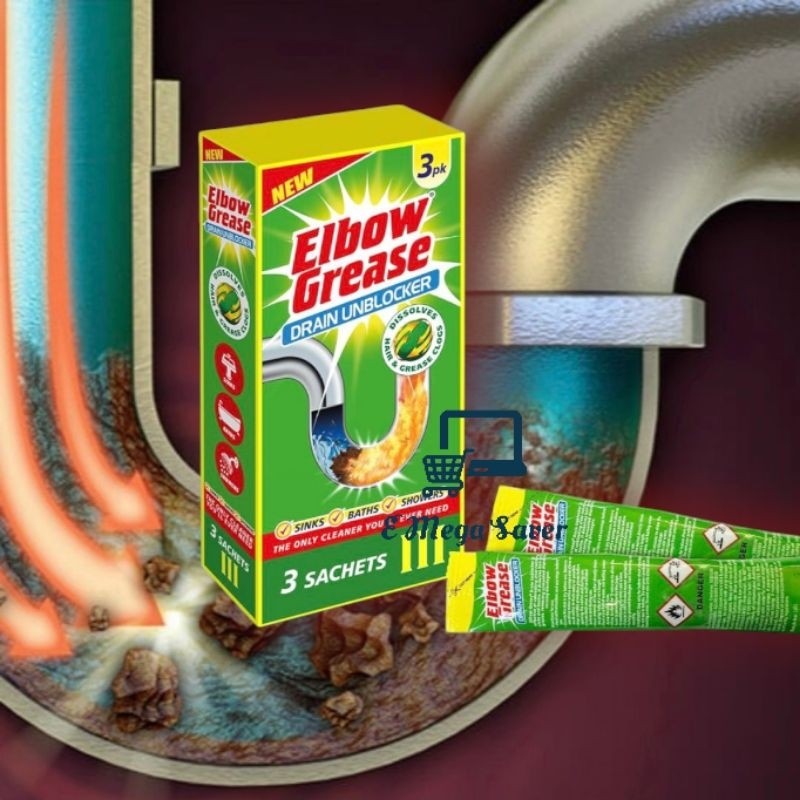Elbow Grease Drain Unblocker (3sachets) | Shopee Malaysia
