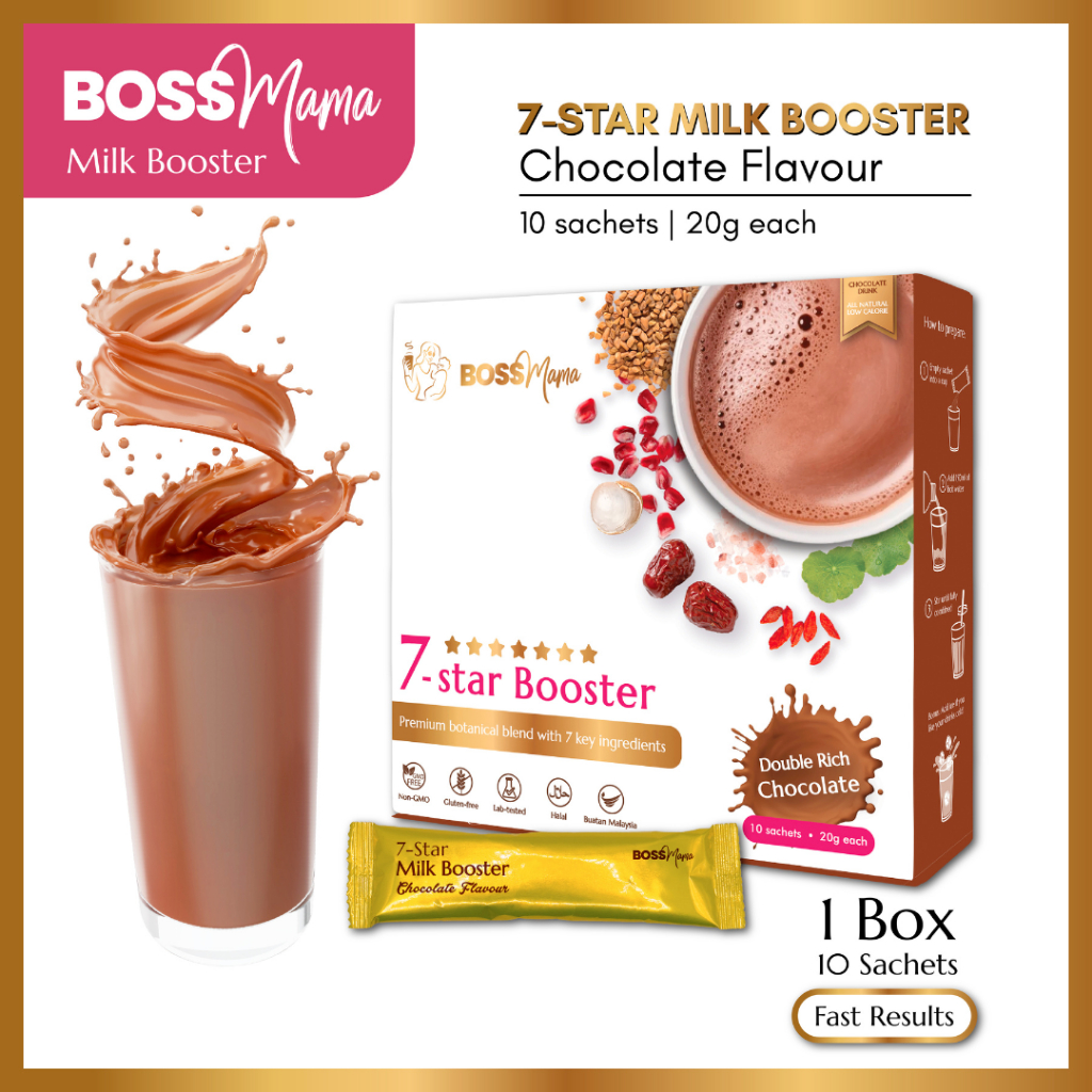 Boss Mama Milk Booster Chocolate Drink Creamy Texture Organic Drink ...