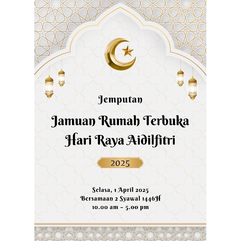 Kad Jemputan Hari Raya | Ecard Hari Raya | Siap dalam 24 jam | Shopee ...