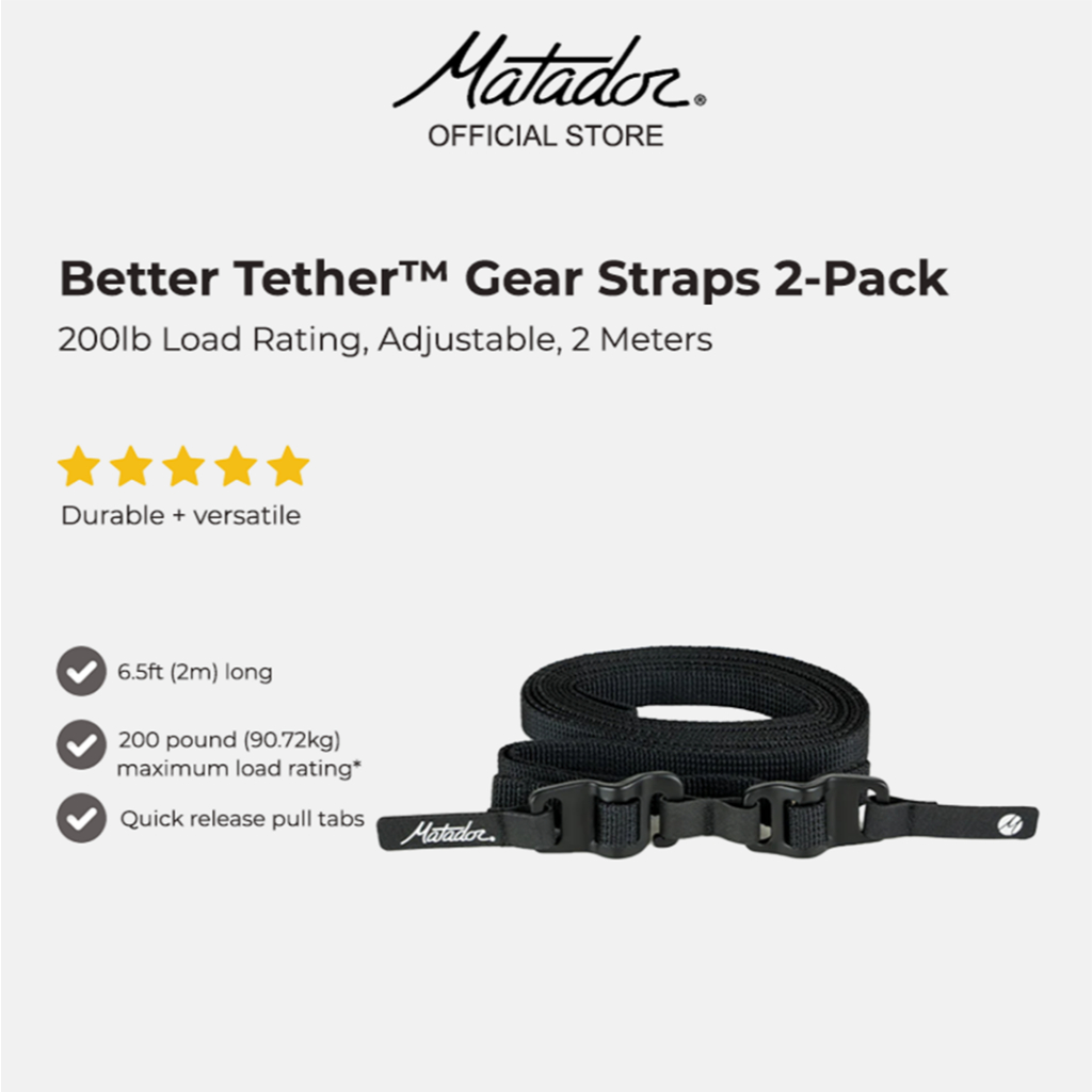 Matador® Better Tether Gear Straps 2-Pack with Quick Release Pull Tabs ...