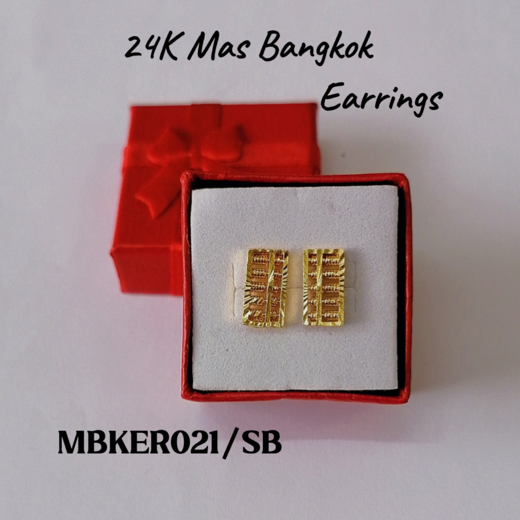 24K Mas Bangkok Abacus Earrings (24K Gold Plated) Sempoa Anting-anting ...