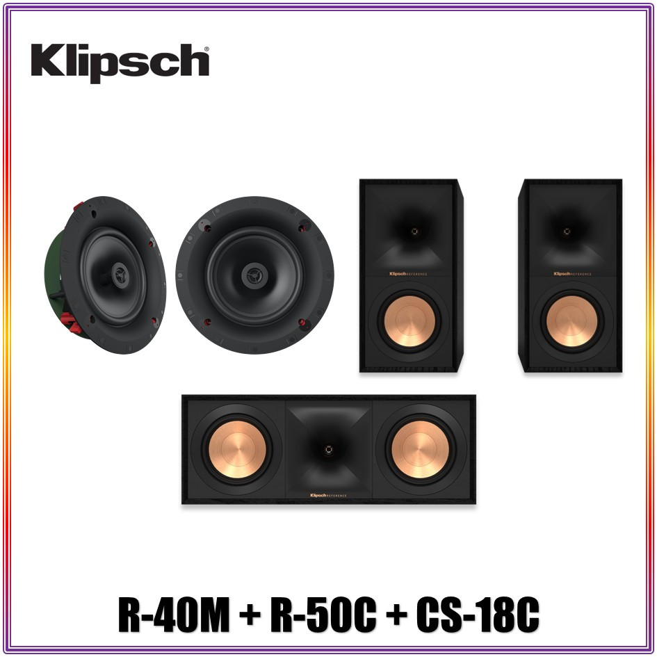 Klipsch R-40M+R-50C+CS-18C Home Theatre Speaker Package (5.0CH) | Shopee Malaysia
