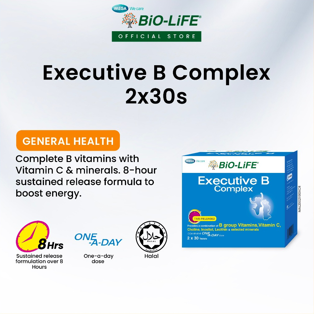 BiO-LiFE Executive B Complex 2 x 30 tablets (EXPIRY DATE MAY 2026 ...