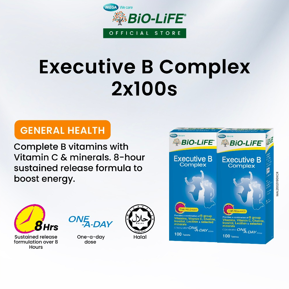 (Grab At Last Chance) BiO-LiFE Executive B Complex 2 x 100 tablets ...