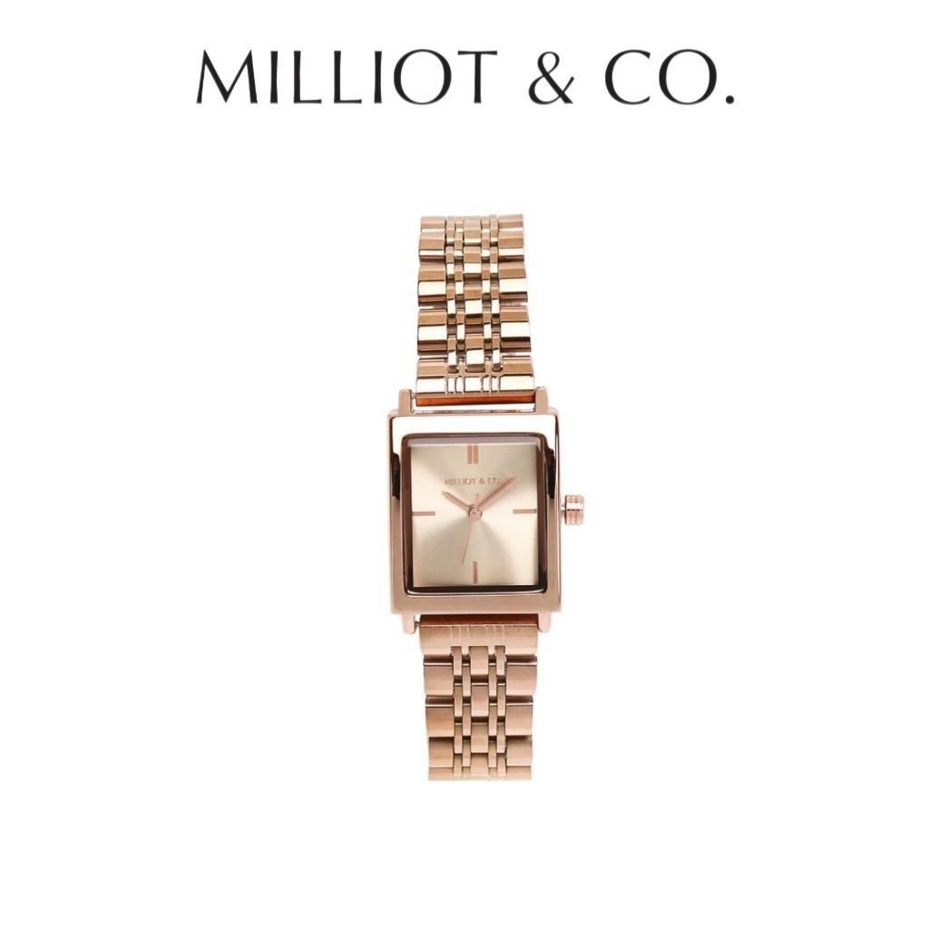 Milliot & Co Sima Rose Gold Leather/Steel Analog Watch | Shopee Malaysia