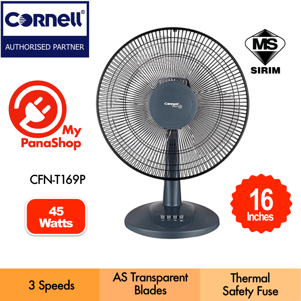 Cornell 3 Blades Table Desk Fan ( 16" / 3 Speeds ) CFN-T169P | Shopee ...