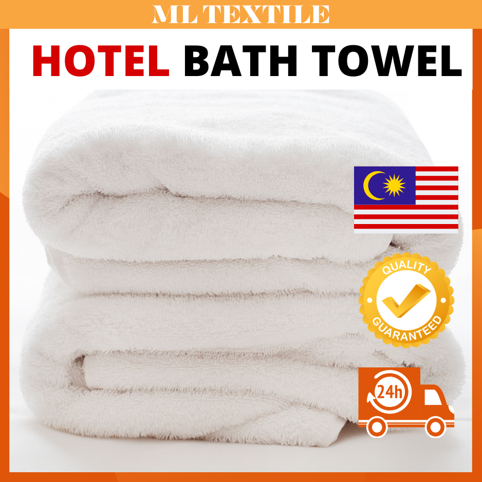 ML 100% Cotton 70x140cm Bath Towel Tuala Tebal Hotel Premium Mandi ...