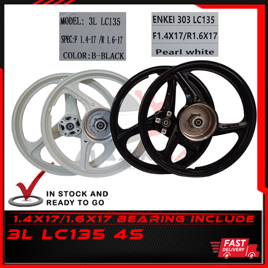YAMAHA LC135 4S SPORT RIM ENKEI 3 BATANG 3L FULL CHOP LAGENDA 110 ...