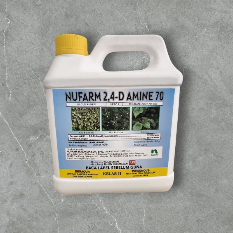 4 liter NUFARM 24D AMINE 70 RACUN KELADI AGAS | Shopee Malaysia