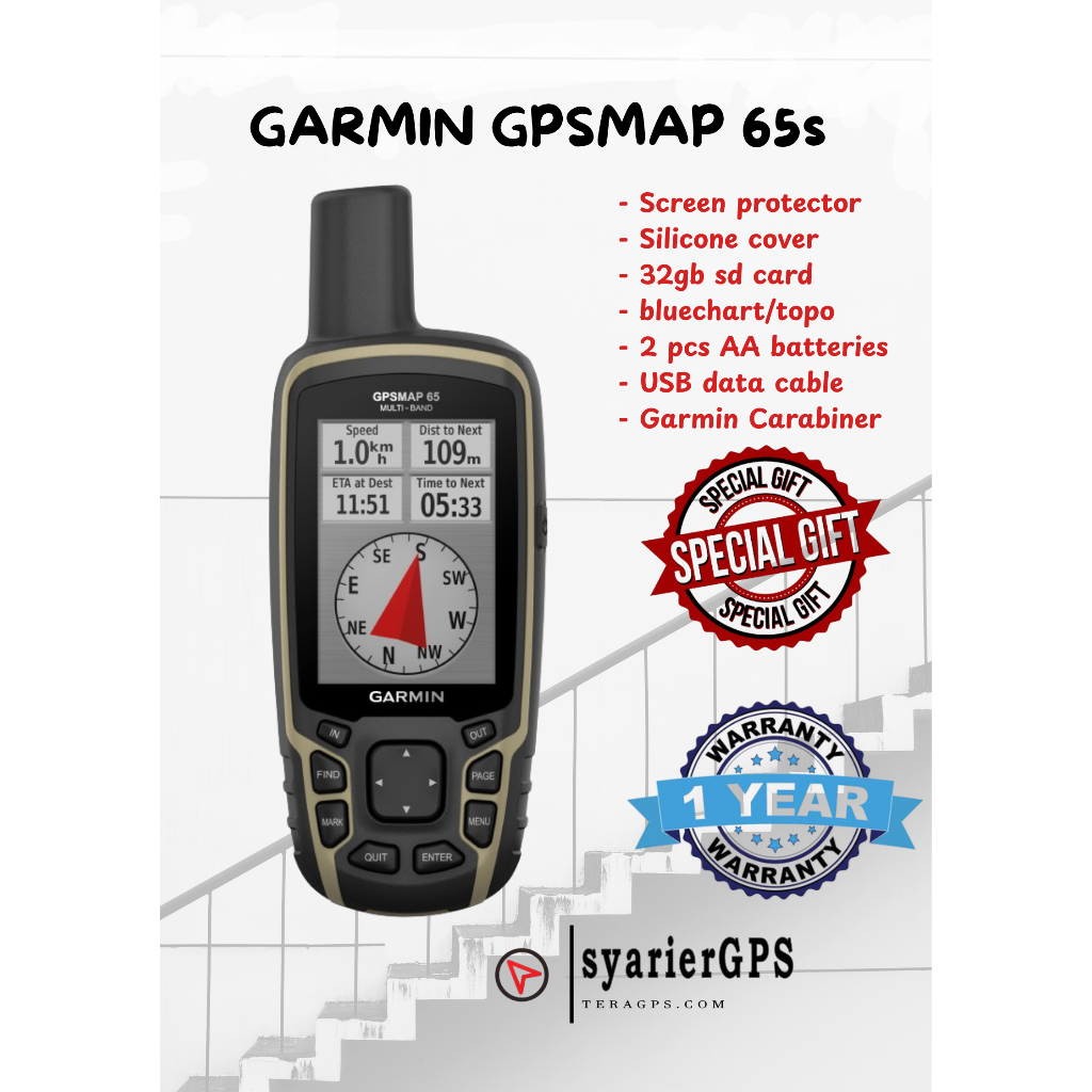 Garmin GPSMAP 65s Quadband receiver Handheld with 32gb preloaded map ...