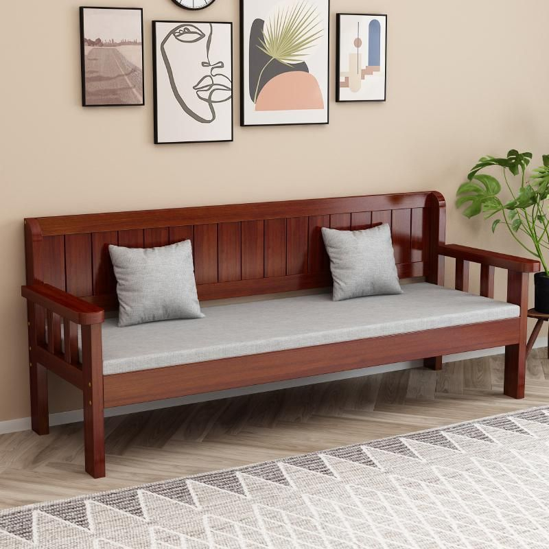 All Solid Wood Long Chair for Rental Apartment Balcony Leisure Backrest ...