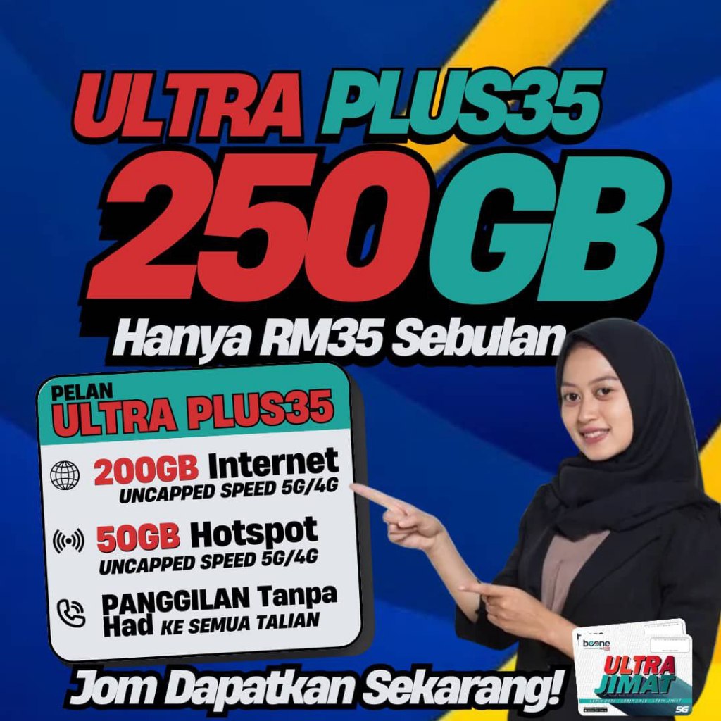 SIMKAD Prepaid beONE RM35 Unlimited Speed Unlimited Call 250GB Hotspot Coverage Celcom 4G 5G ...