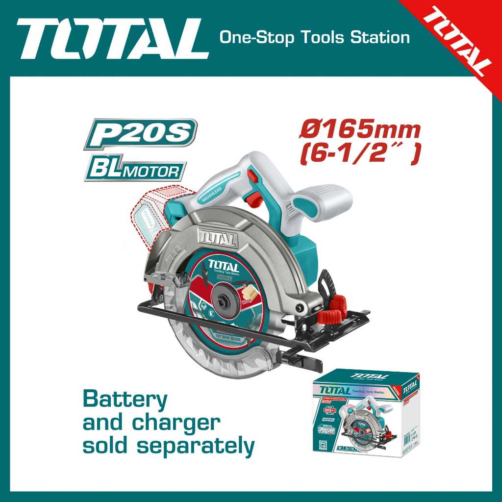 TOTAL Brushless motor Cordless circular saw 20V | Shopee Malaysia