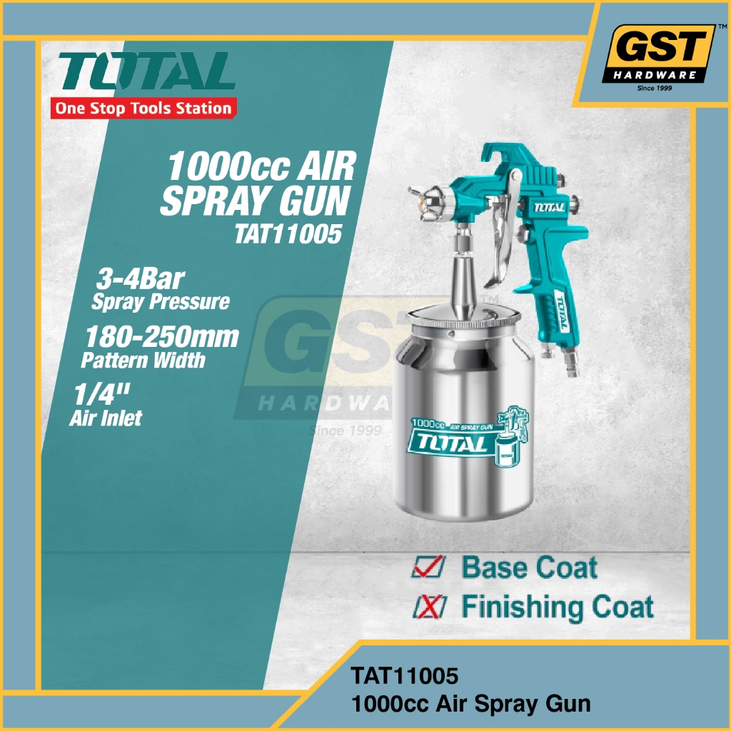 Total Conventional / HVLP Air Spray Gun with 1.4mm / 1.8mm Nozzle Car ...