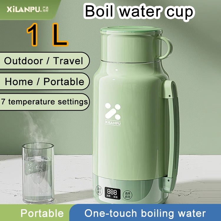 1L portable kettle electric heating constant temperature water boiling home travel small ...
