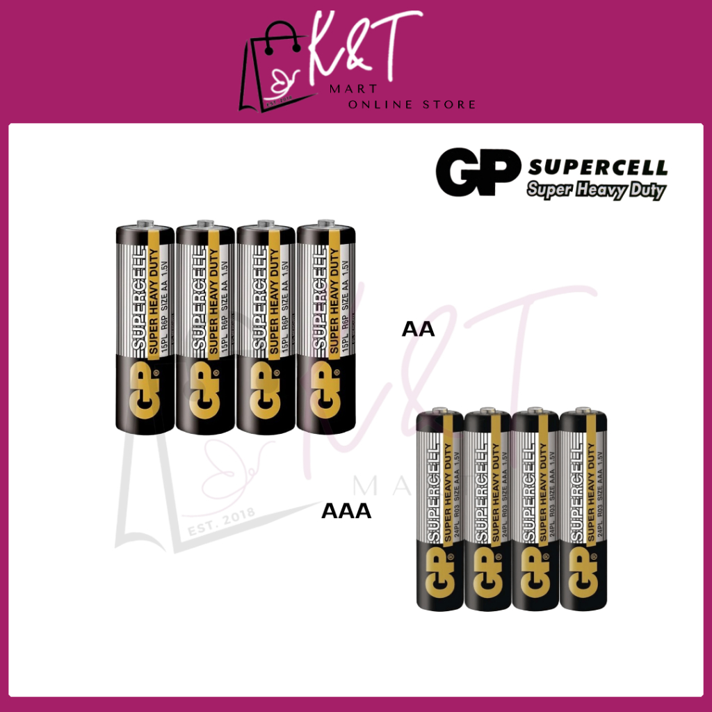GP Supercell Battery Super Heavy Duty | AA AAA 15PL 1.5V | Bateri 40pcs ...