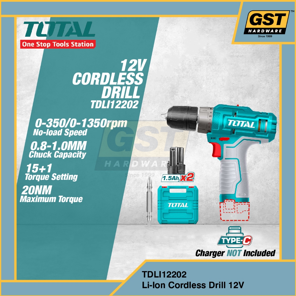 Total Cordless Drill 12V Total Impact Drill Total Original Total S12 ...