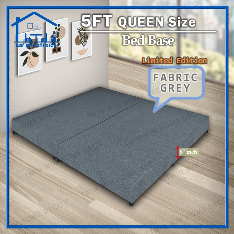 (Limited Stock)[Twin Win Home] Fabric Queen Size Divan Bed Base/Full ...