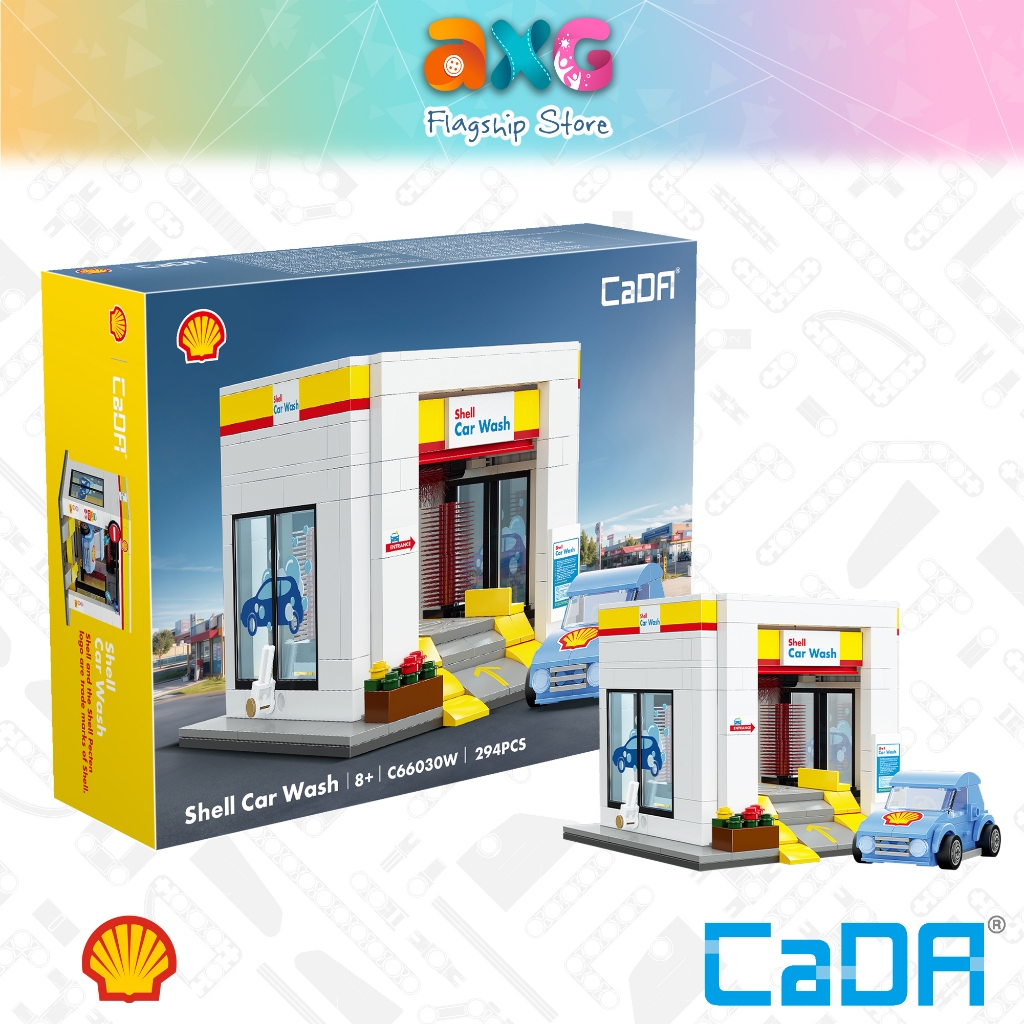 CaDA Shell Car Wash Station Brick Building Mechanical Master DIY Blocks ...