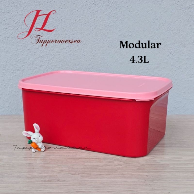 Tupperware Rectangular Modular Mates (1) 4.3L - Red | Shopee Malaysia