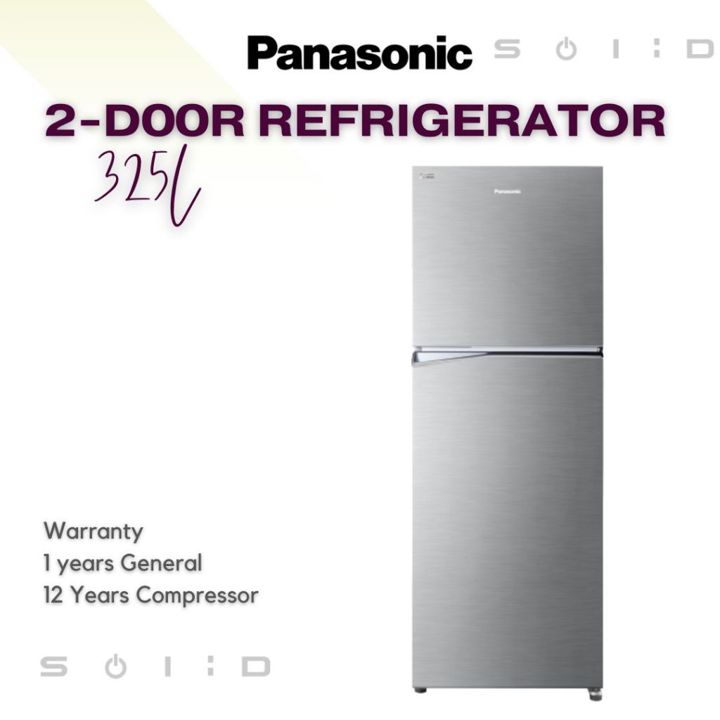 Panasonic 325L 2-Door Refrigerator, NR-TV341BPSM fridge 冰箱 | Shopee ...