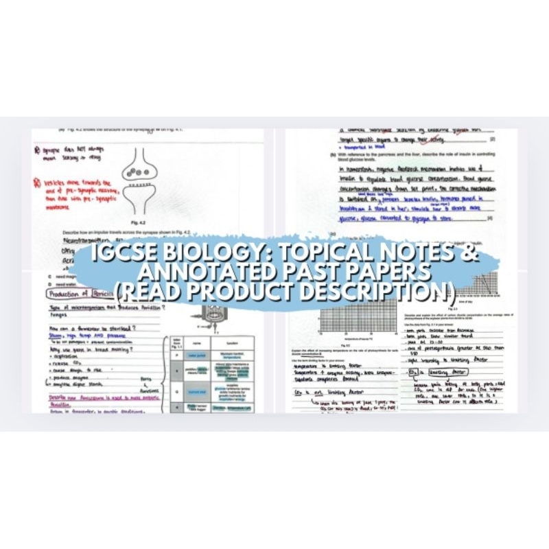 IGCSE Cambridge BIOLOGY - Topical Notes + Annotated Past Papers (‼ ...