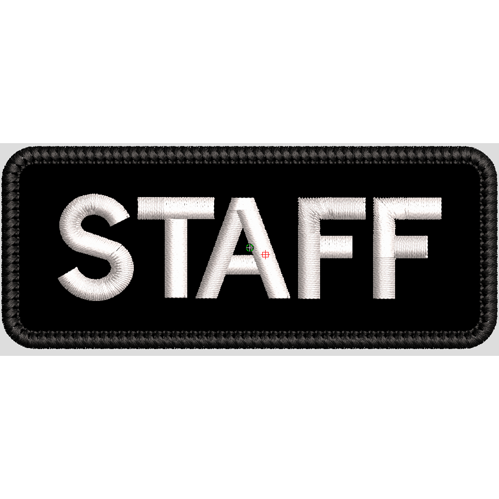 Staff embroidered patch (4cm x 10cm) | Shopee Malaysia