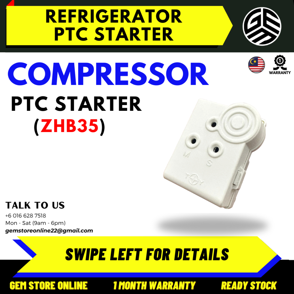 ( ZHB35 ) Refrigerator Compressor PTC Starter / Thermoelectric Electric ...