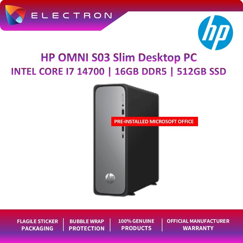 HP OmniDesk S03-0018D Slim Desktop PC ( i7-14700, 16GB, 512GB SSD ...