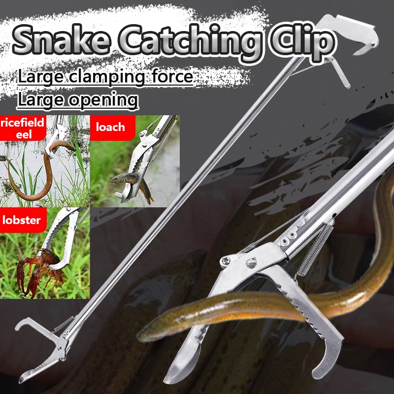 1.5M/1.2M/0.75M Long Handle Snake Stick Catcher Stainless Steel Snake ...