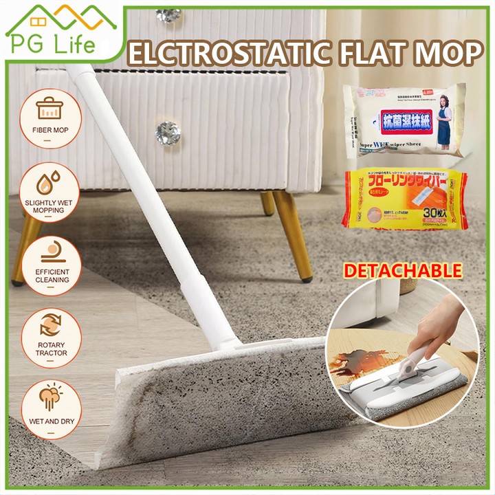 【Upgrade】Mop Tisu Pakai Buang Wet Dry Wipe Tissue Wipes Kertas Pengelap ...
