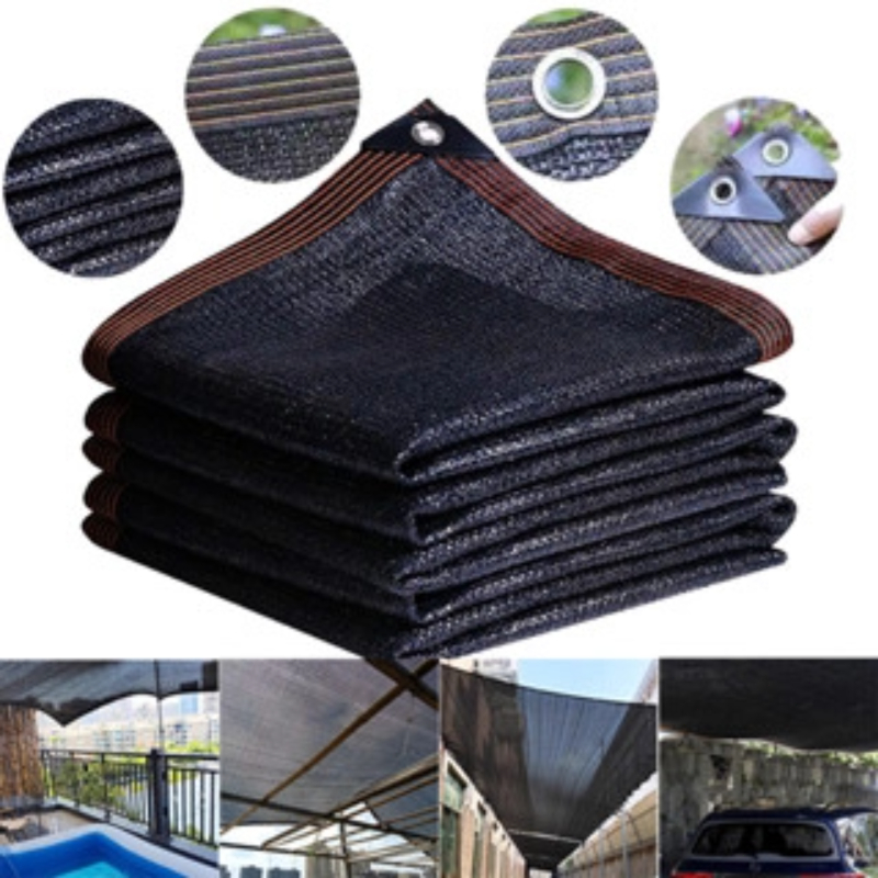 Anti-UV Sun Shade Net Outdoor Black Sun Shelter Garden Farm Swimming ...