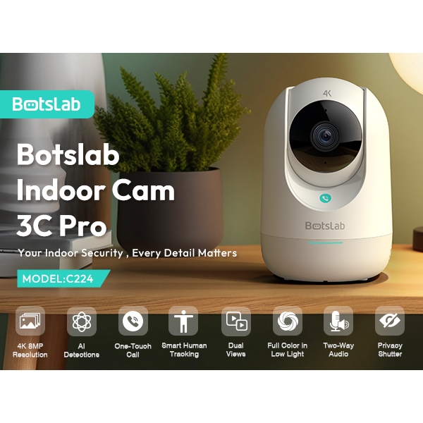 Botslab Indoor Cam 2 Pro C224 Indoor 4K CCTV | Shopee Malaysia