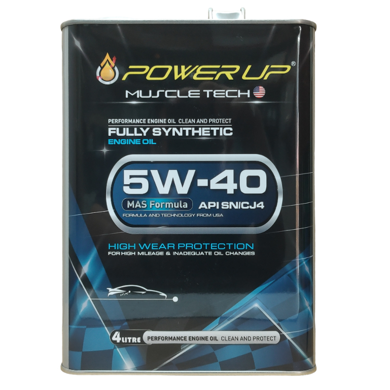 GASOLINE ENGINE OIL - Power Up Muscle Tech Fully Synthetic 5W-40 MAS ...