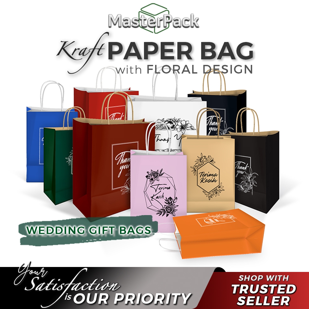 1 PCS Paper Bag CHEAPEST in SHOPEE Shopping/Goodies Bags Wedding ...