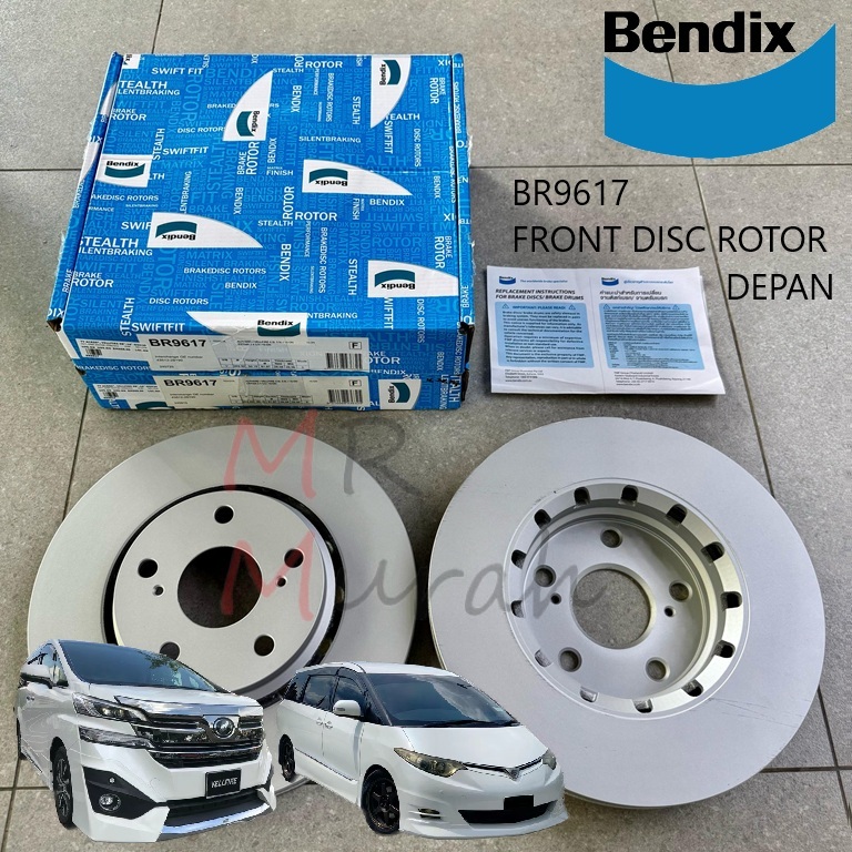 Original Bendix BR9617 Toyota ACR50, Vellfire 2008 - 2016 GGH20 ...