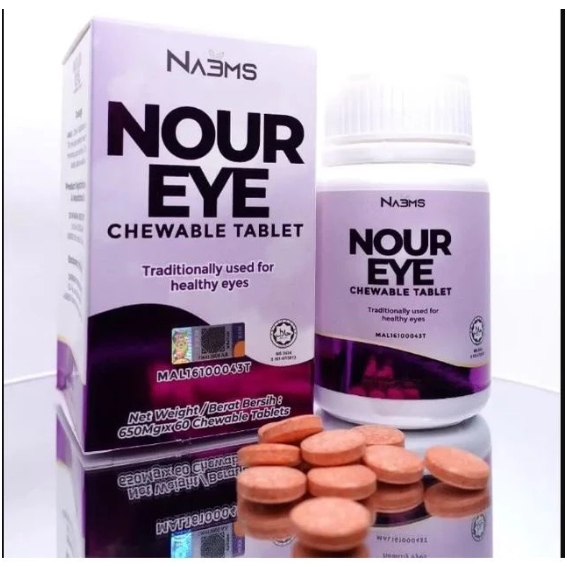 nour eye chewable tablet vitamin untuk mata kekal sihat / eye tablet ...