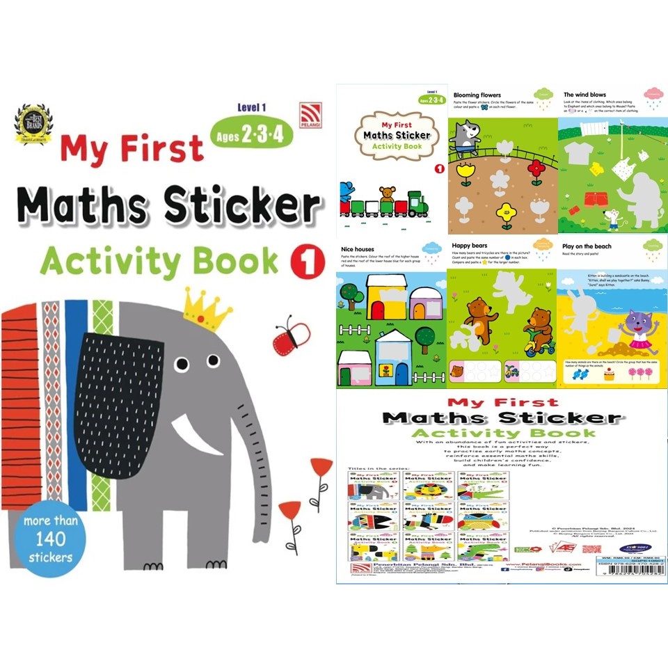 PELANGI - My First Maths Sticker Activity Level 1, Level 2 & Level 3 ...