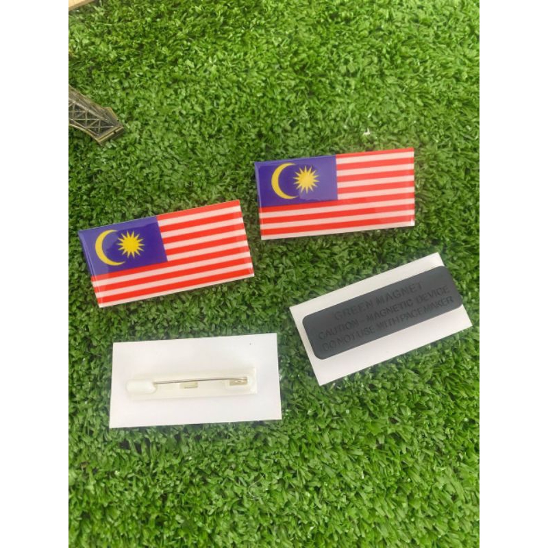 NAMETAG BENDERA MALAYSIA PIN DAN MAGNET MERDEKA | Shopee Malaysia