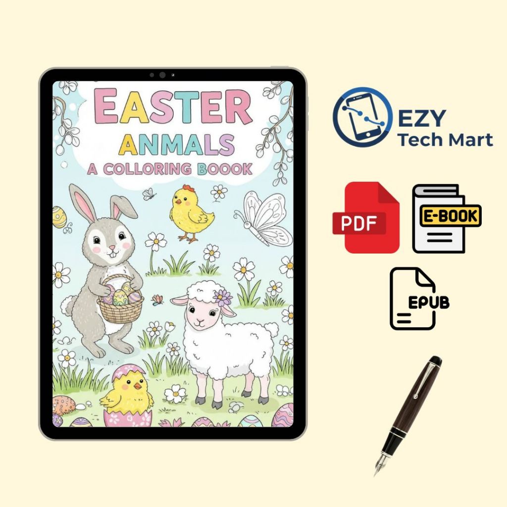 Easter Animals Coloring Book – Fun Easter Activity for All Ages | Cute ...
