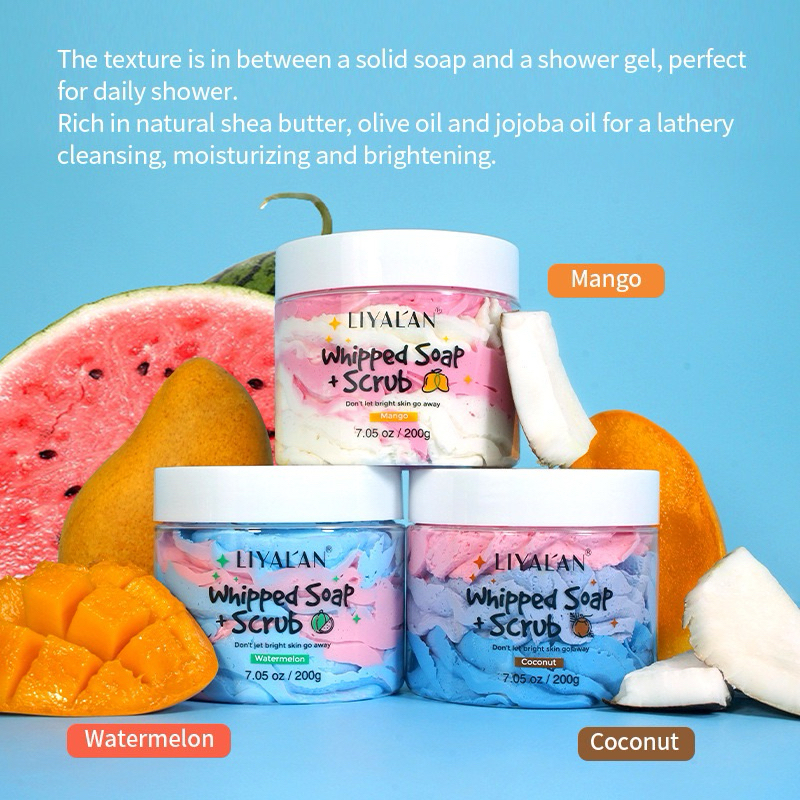 Whipped Soap+Scrub body exfoliate scrub/soften skin/ (Ready Stock ...