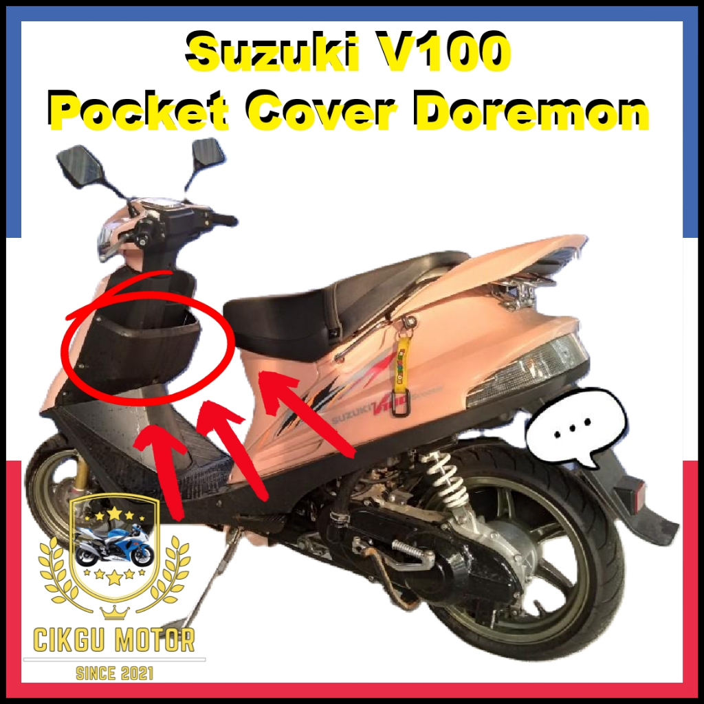 SUZUKI V100 Pocket Cover PVC / Poket Cover Doremon Doraemon Kaver ready ...