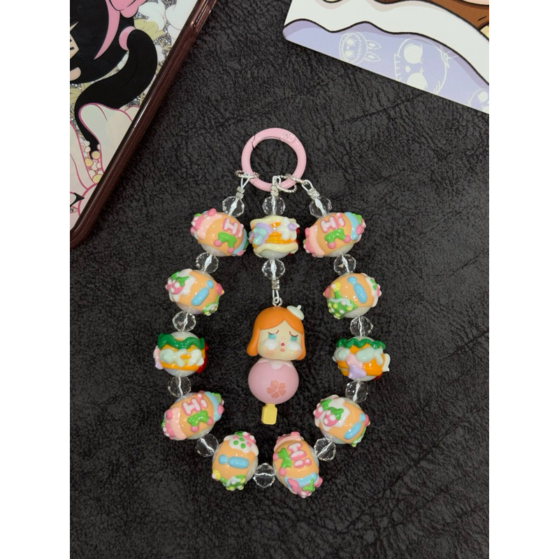 Popmart Popbean Phone Charm Keychain Cute Custom Gift Labubu Molly ...