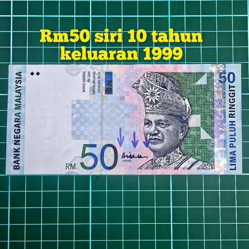 (A228) rm50 siri 10 duit kertas lama rm50 lama barang antik barang lama mata wang lama kedai ...