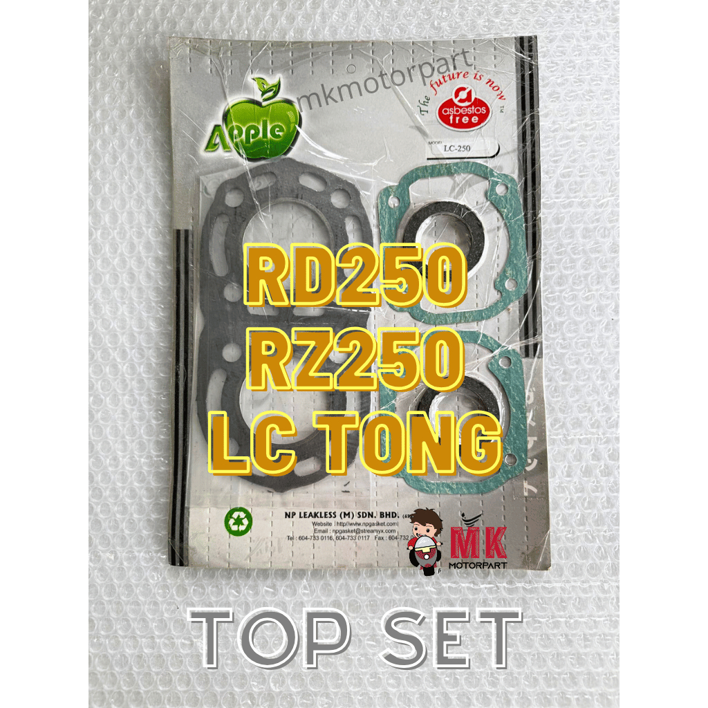 🍎 TOP SET Yamaha LC250 [ LC TONG ] RD250 / RZ250 🍎 Apple Gasket RD250LC ...