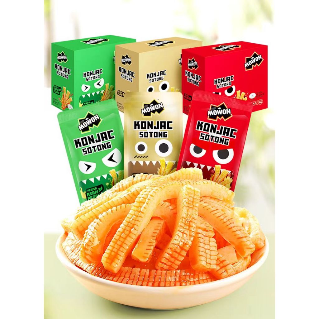 Mowon Konjac Bentuk Sotong - [ Bijan / Pedas ] 20pcs X 15G | Shopee ...