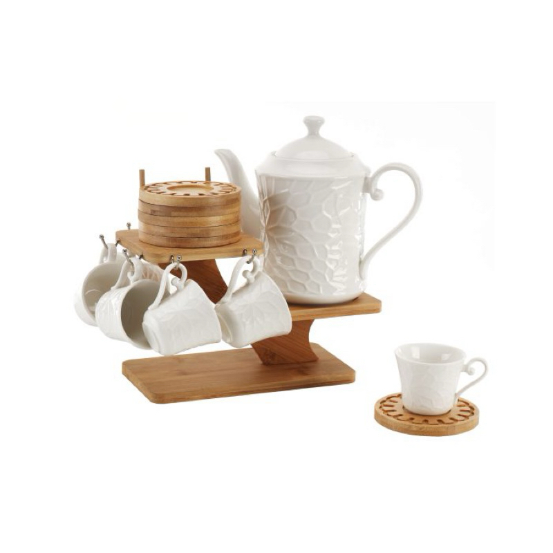 PREMIUM Ceramic Teapot With Mug and Coaster Arabic Teapot Set Jug Teko ...